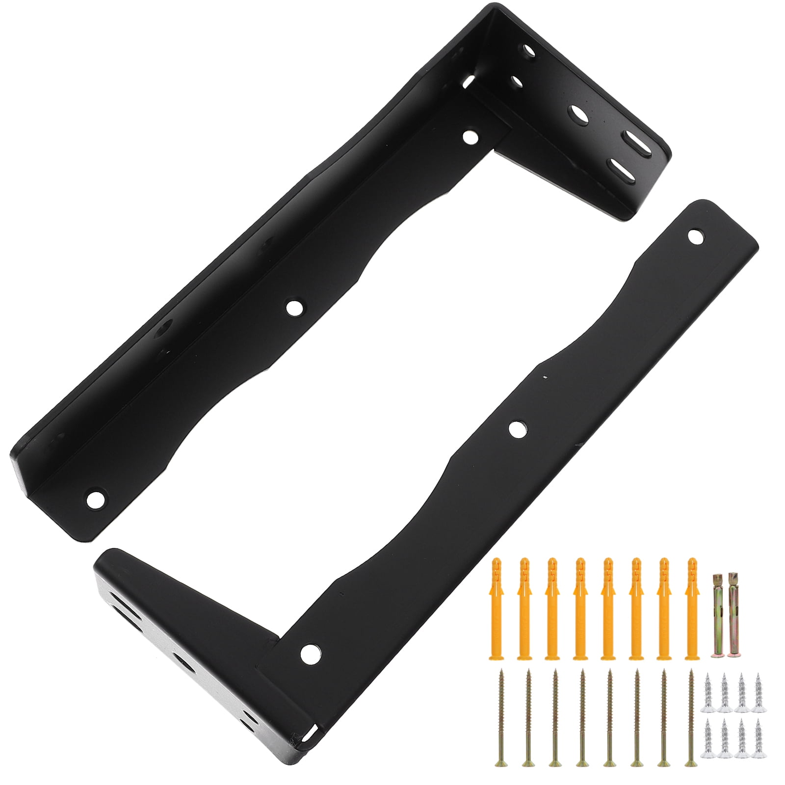 WINOMO 2pcs Floating Shelves Brackets Shelf L Shaped Brackets Iron ...