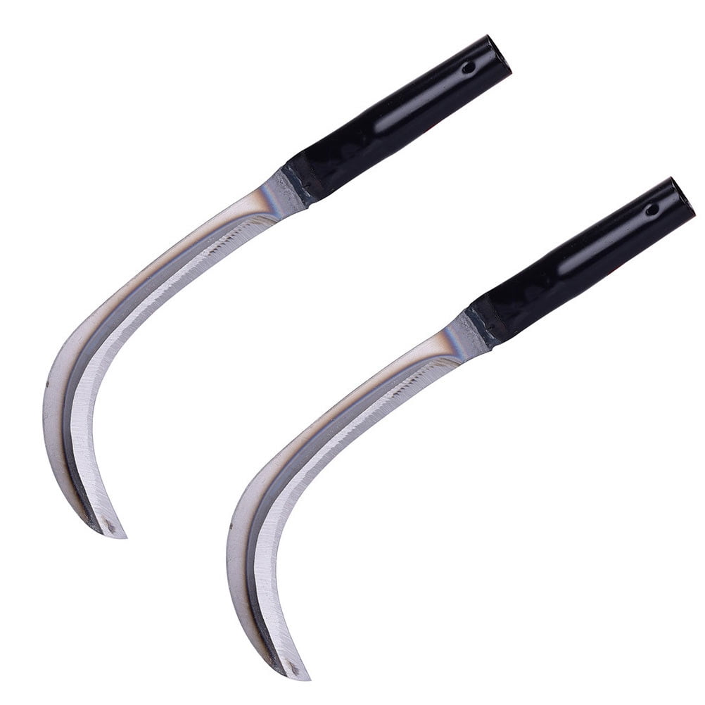 WINOMO 2pcs Scythe Blade Hand Grass Hook Rustproof Mowing Reaping Hook ...