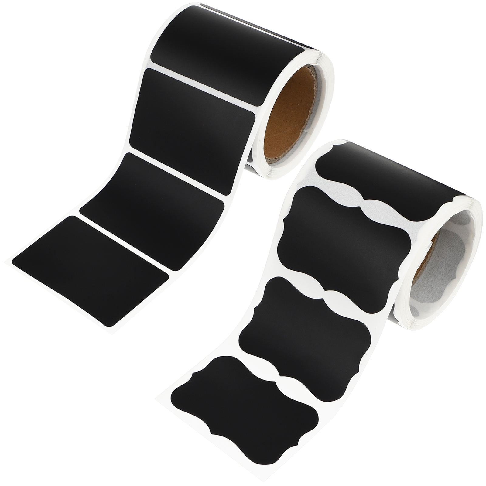 WINOMO 300Pcs Black Rounded Edge PVC Food Ingredient Labels Stickers ...