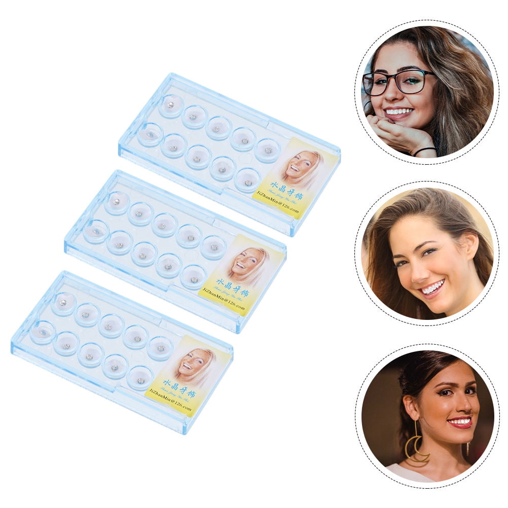 WINOMO 30pcs Tooth Decorations Rhinestone White Teeth Accessories ...