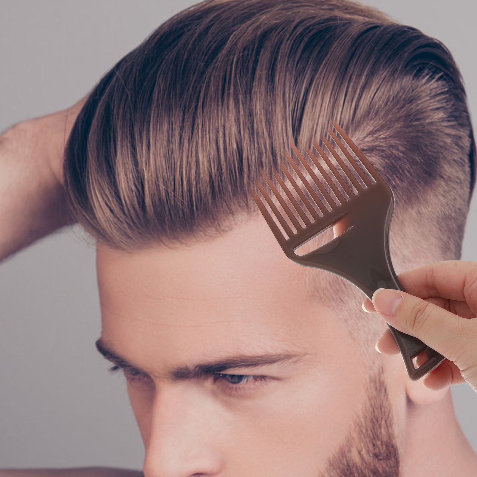 WINOMO Barber Combs Abs Brown 3Pcs 6.7In - Walmart.com