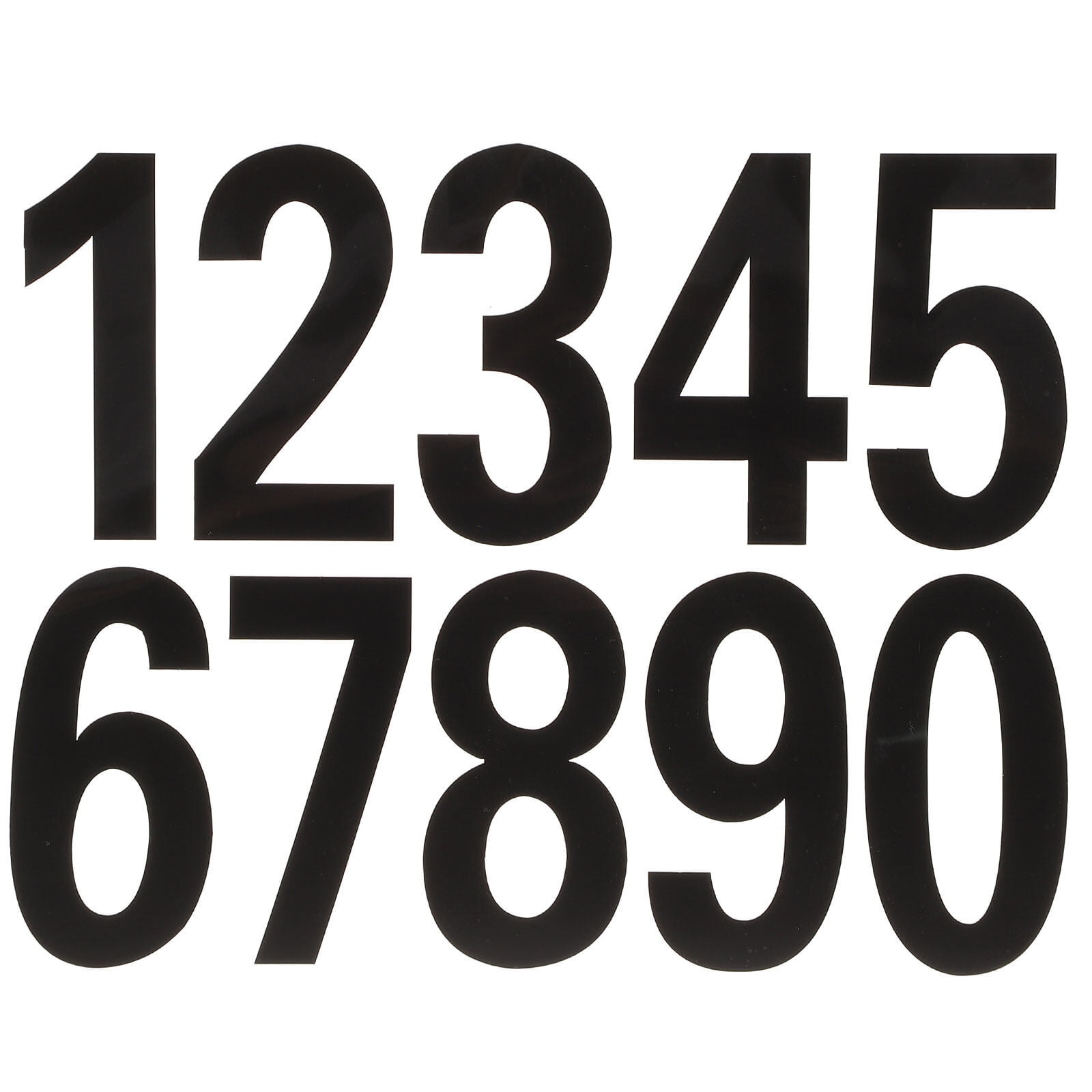 LEORX Reflective Address Numbers Black Mailbox Number Sticker 4 Sheets ...