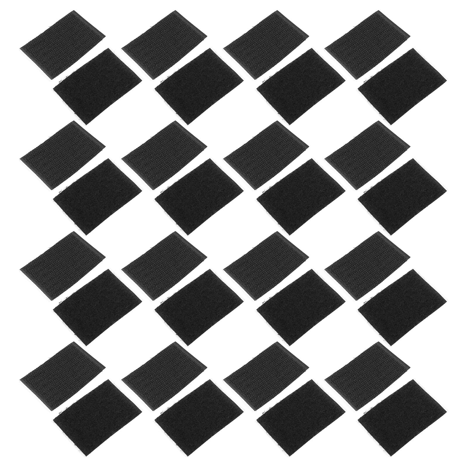 WINOMO 50 Pairs Fixing Tapes Black Rectangular for Bed Sheet Adhesive ...