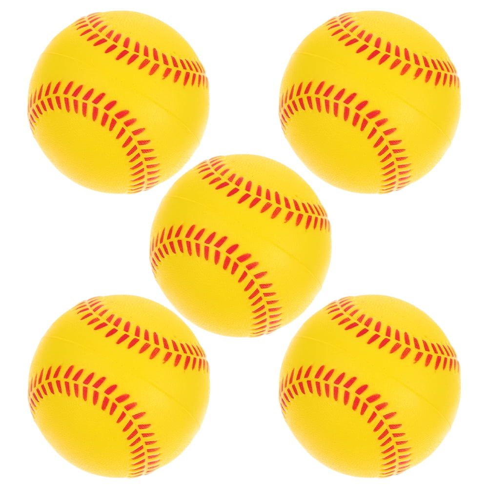 WINOMO 5Pcs Practice Baseballs PU Sponge Training Softballs Baseballs ...