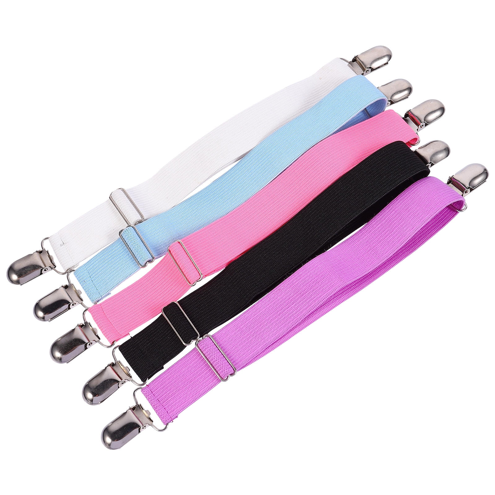 WINOMO 5Set Purple Bed Accessories Soft Elastic Nylon Taut and Flat ...