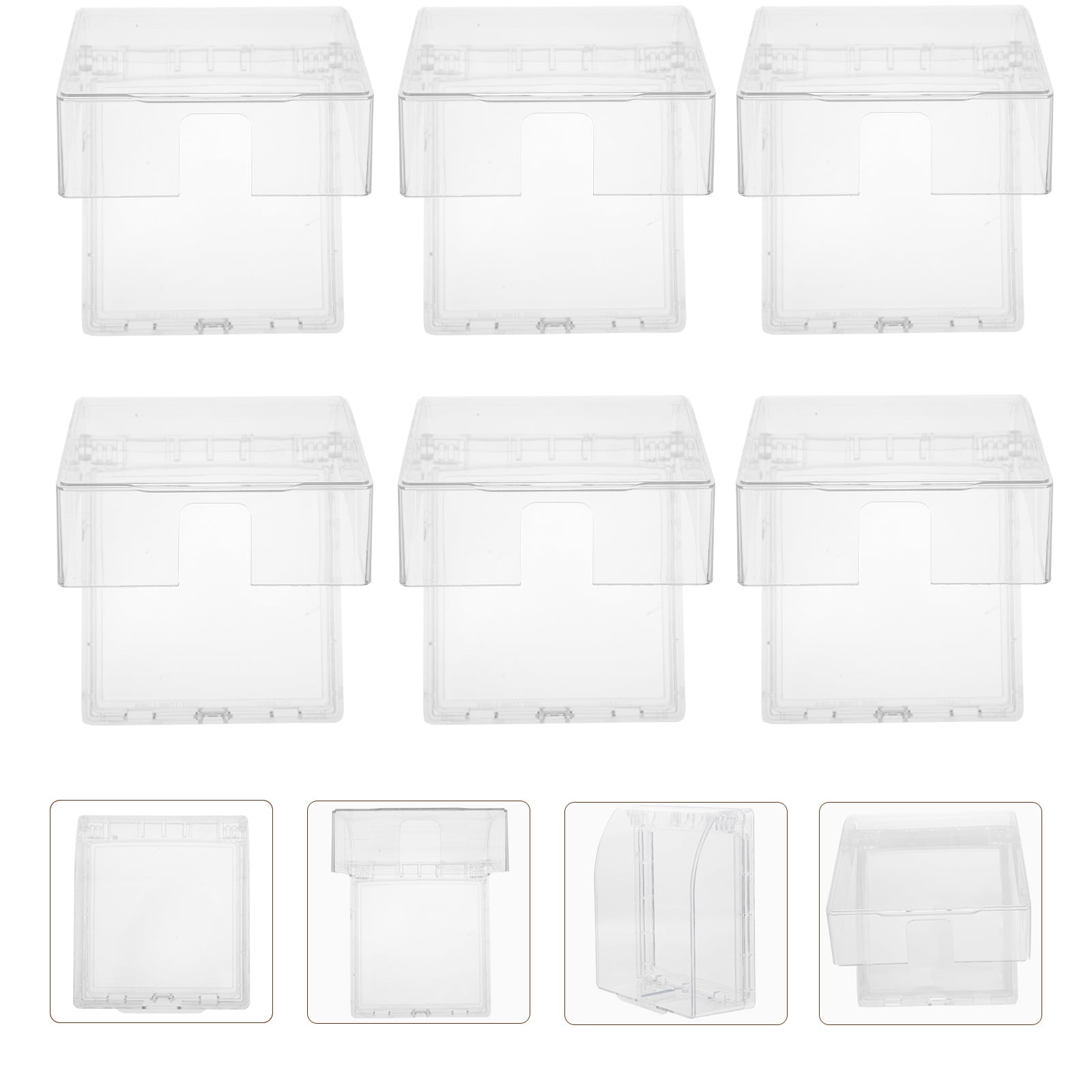 WINOMO 6Pcs Wall Switch Socket Panel Square Disassembly Free Paste ...