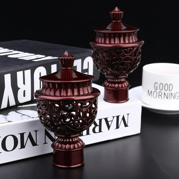 WINOMO 6Set Drapery Roman Rod Cap Plastic Retro Design for Home Decor ...