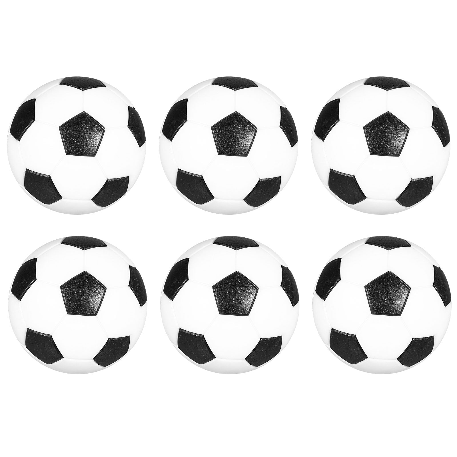 WINOMO 6pcs White and Black Soccer Balls 32mm Table Footballs Mini ...
