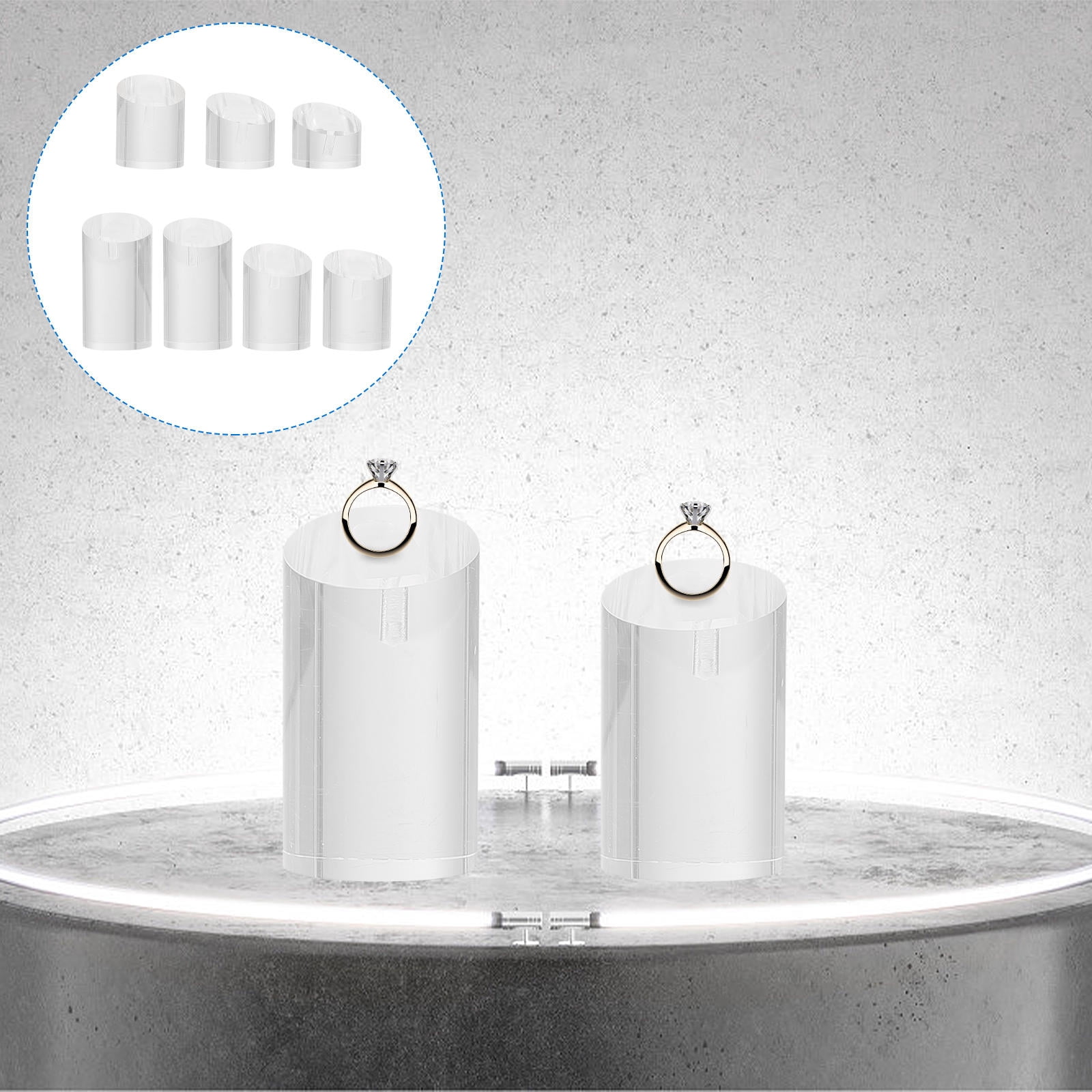 WINOMO Ring Storage Organizer 7 Pcs Transparent Acrylic - Walmart.com