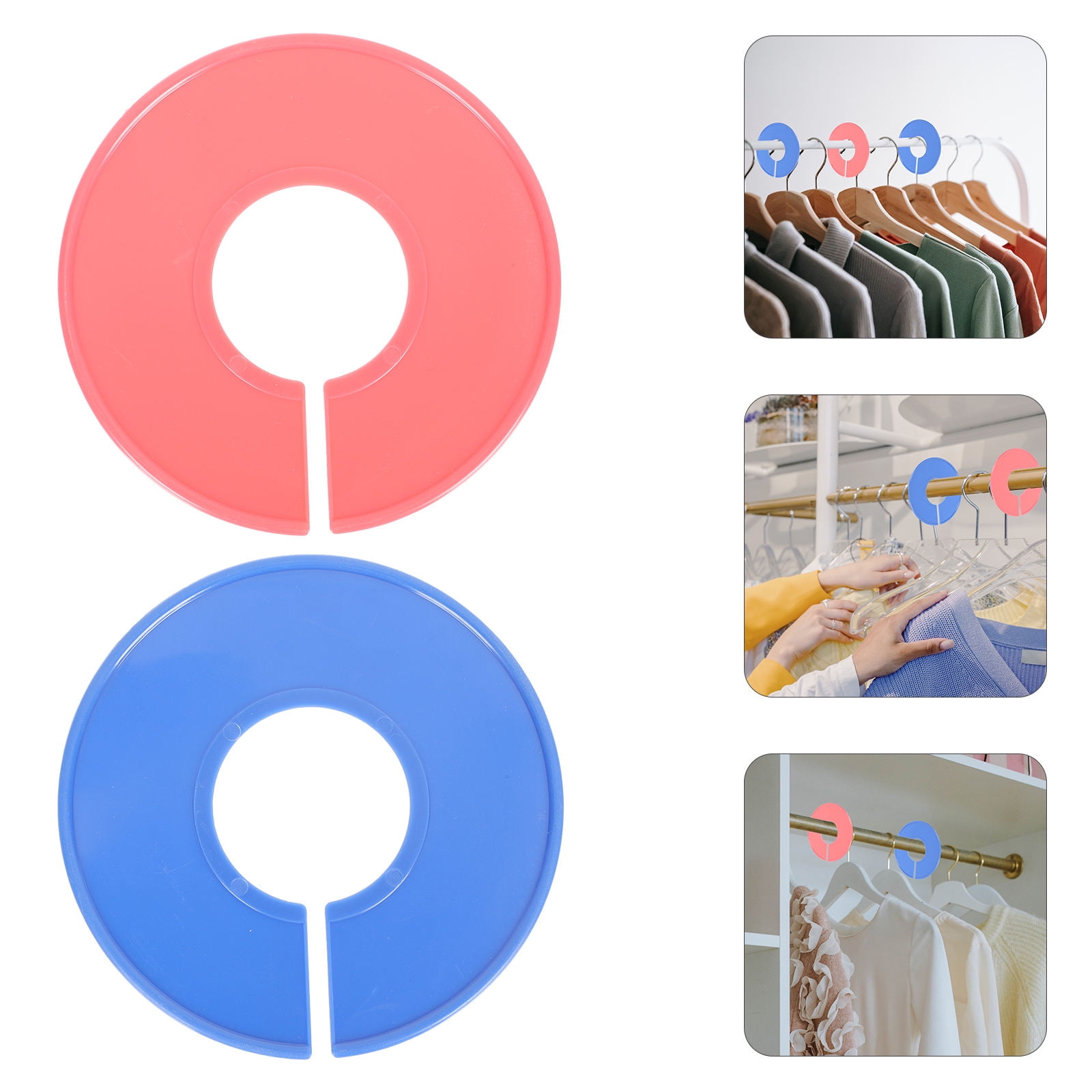 WINOMO 9x9cm Red 12Set Hangers Dividers for Closet Storage Wardrobe ...