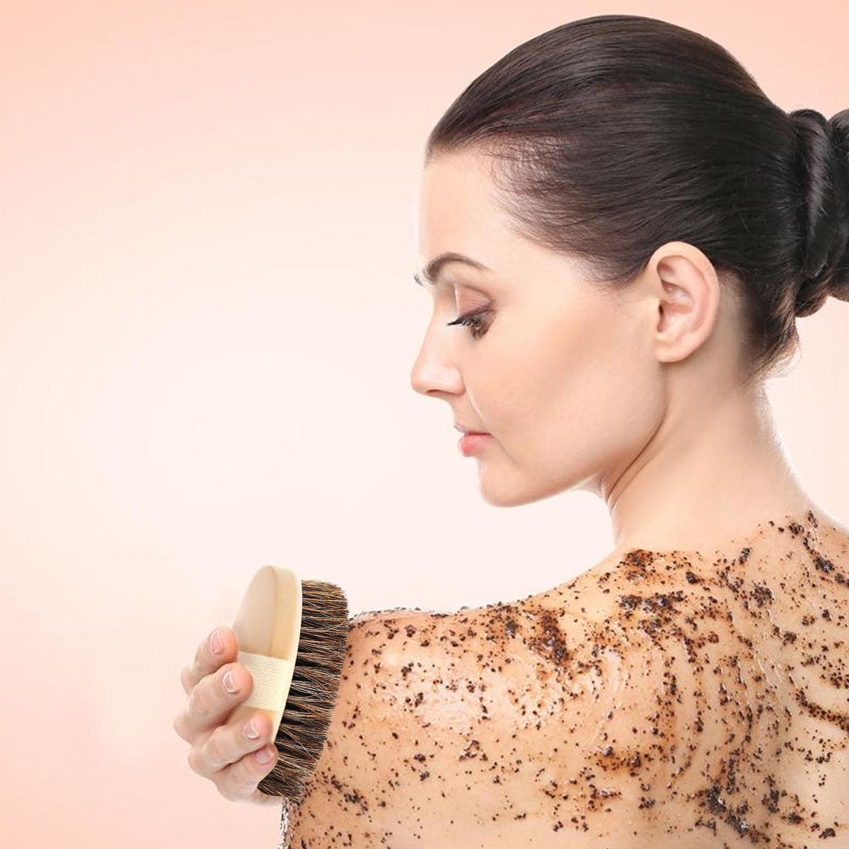 WINOMO Exfoliating Body Brush Bath Body Brush Brown 1Pcs 4.3x1.4in ...