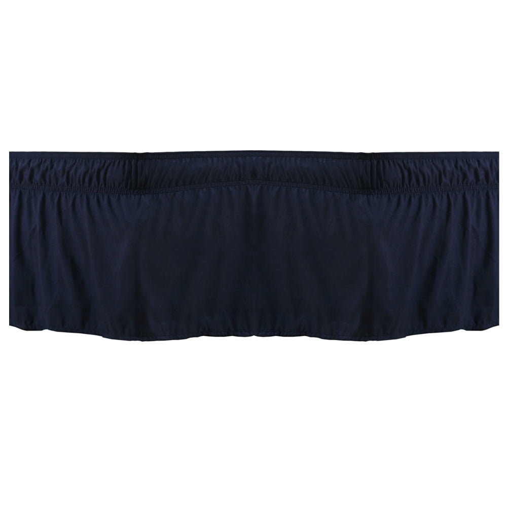 WINOMO Dark Blue Polyester Ruffled Design Pleated Simple and Elegant ...