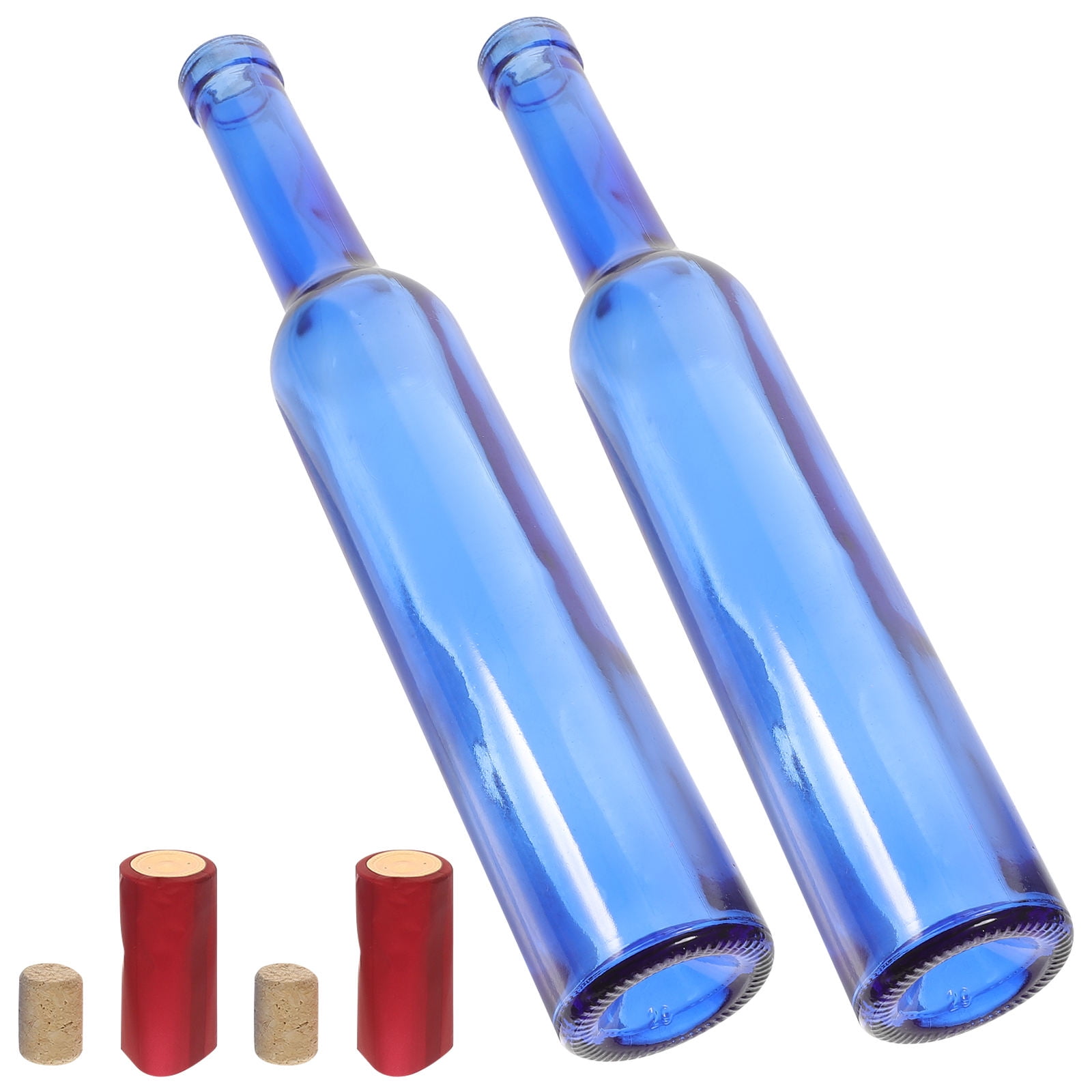 WINOMO Empty Glass Wine Bottles 2 Pack Decorative Wine Bottles For Home ...