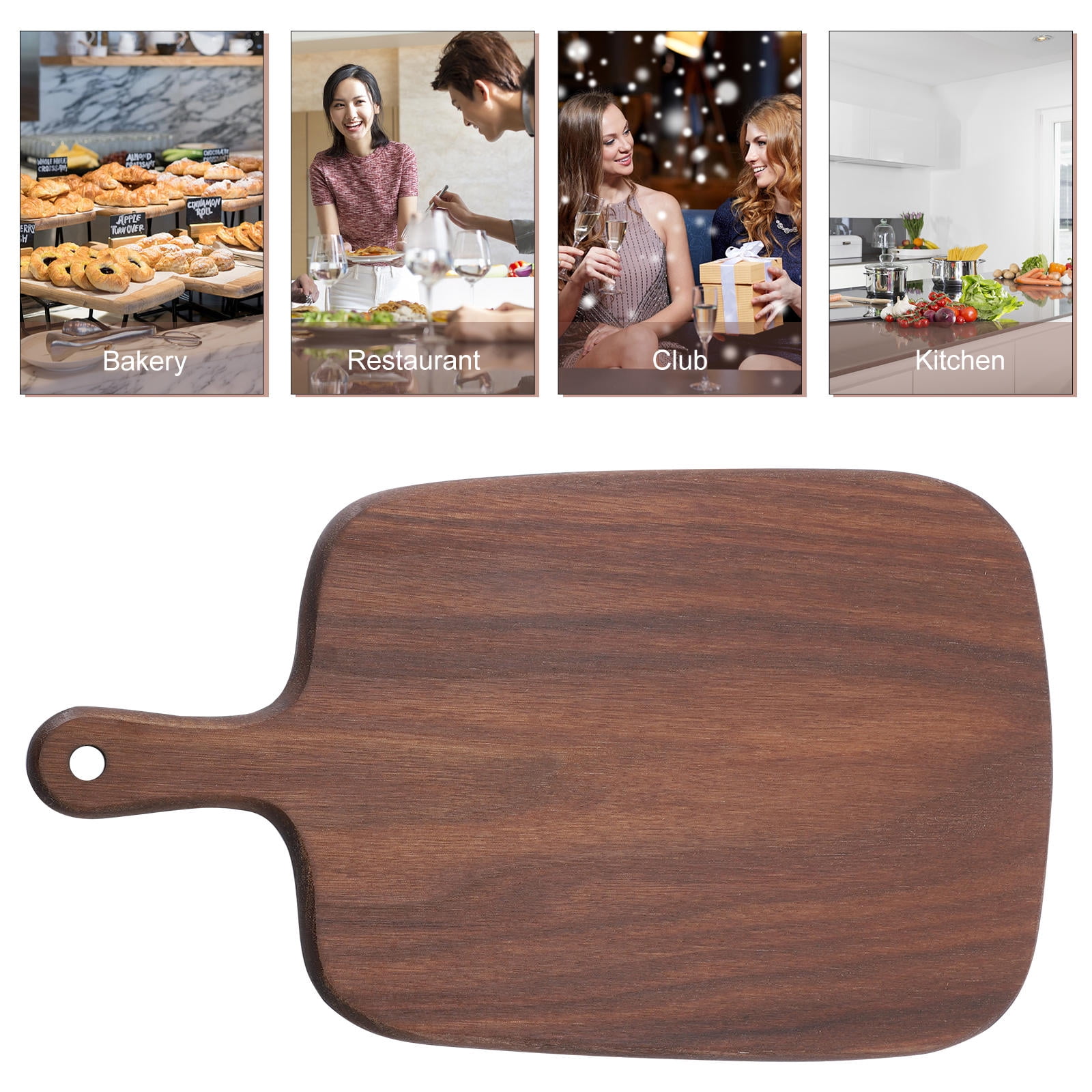 LEORX Serving Trays Wooden Bread Tray Brown Walnut Wood 1Pcs - Walmart ...