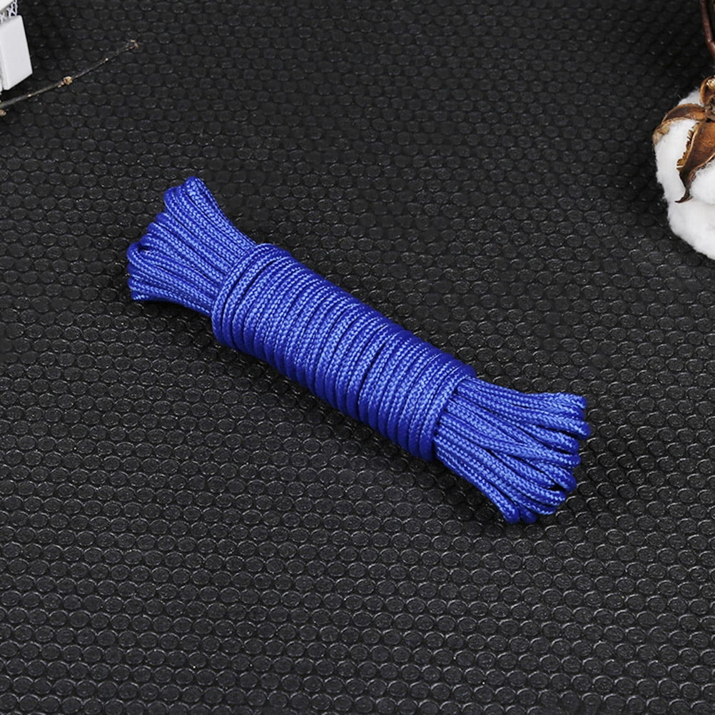 WINOMO Hiking Rope Solid Braided Nylon Blue 1Set 30m 6mm - Walmart.com