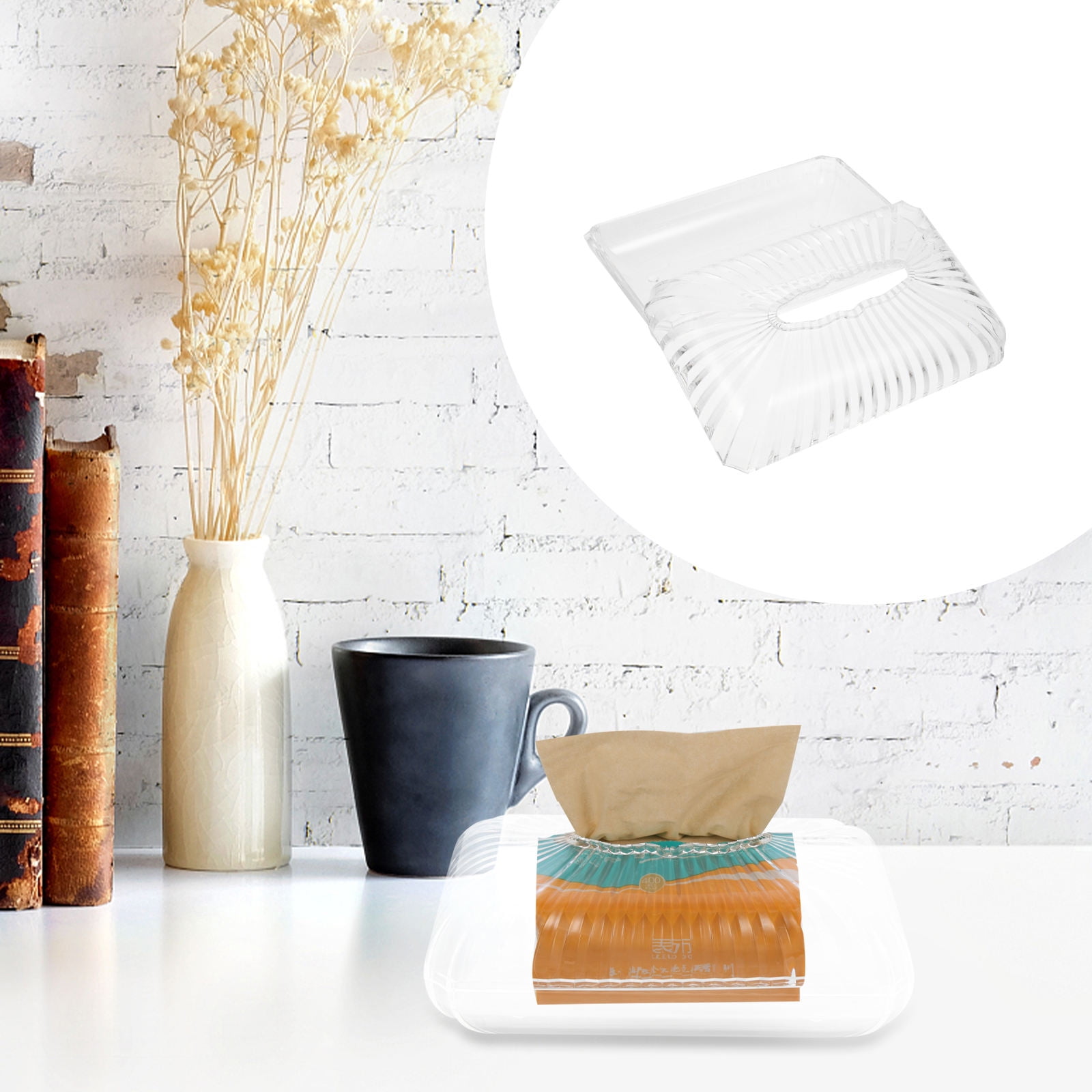 WINOMO Tissue Dispenser Box 1Pack Acrylic Transparent for Tissue ...