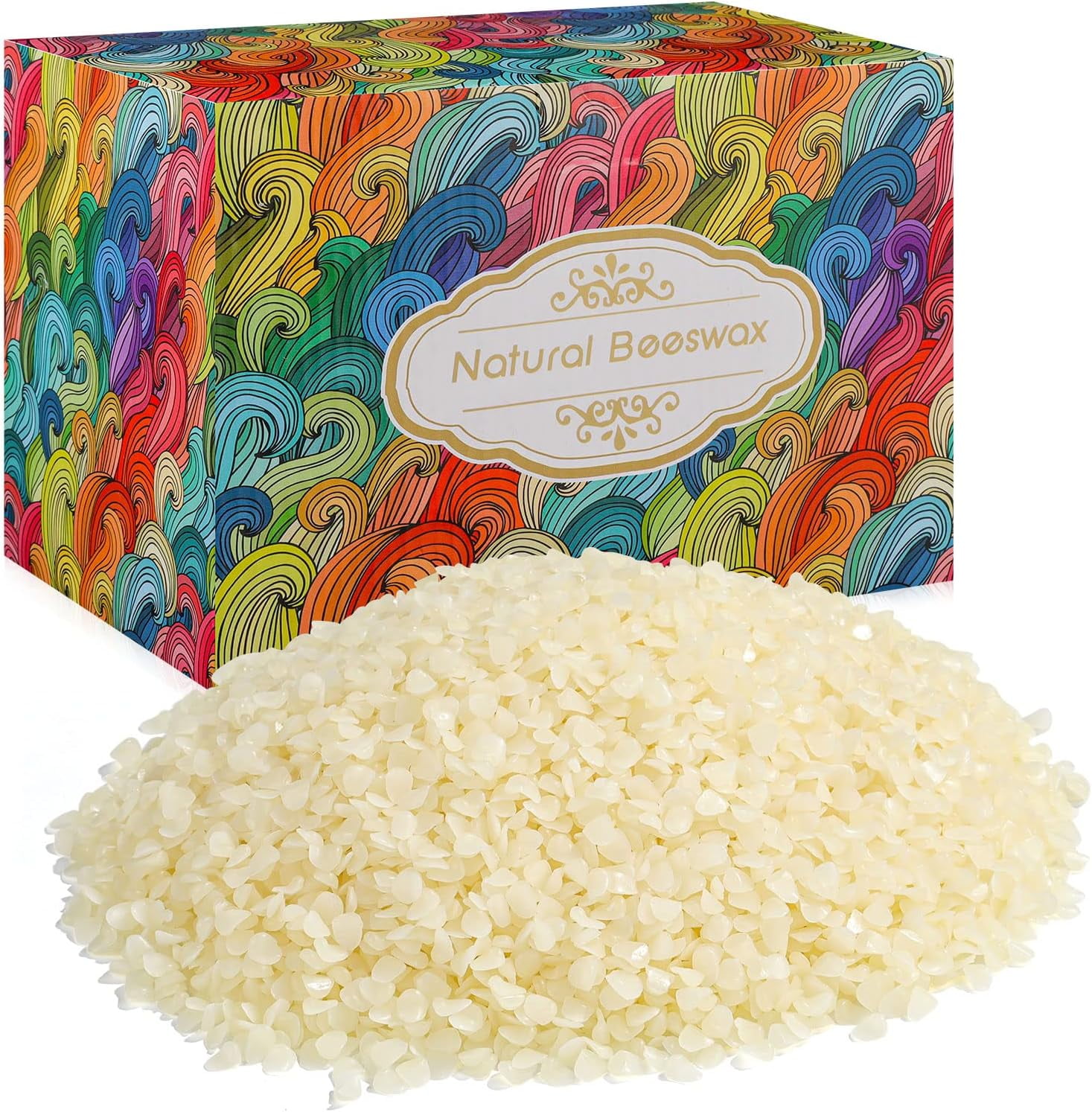 WINORD 5-LB Pure White Beeswax Pellets, Triple Filtered Organic Bees ...