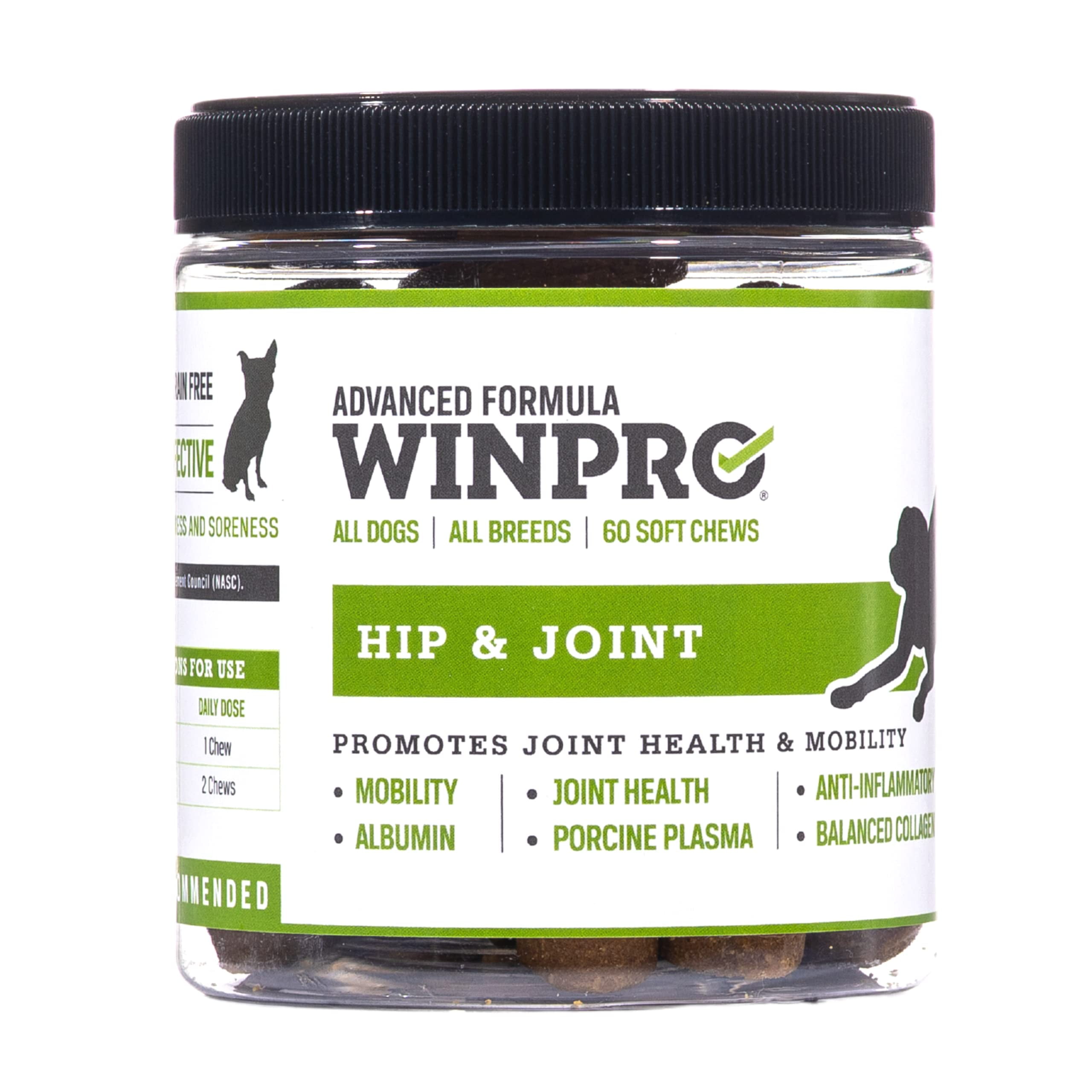 WINPRO Hip & Joint DHF10 Supplement for Dogs - Plasma Powered Chews for ...