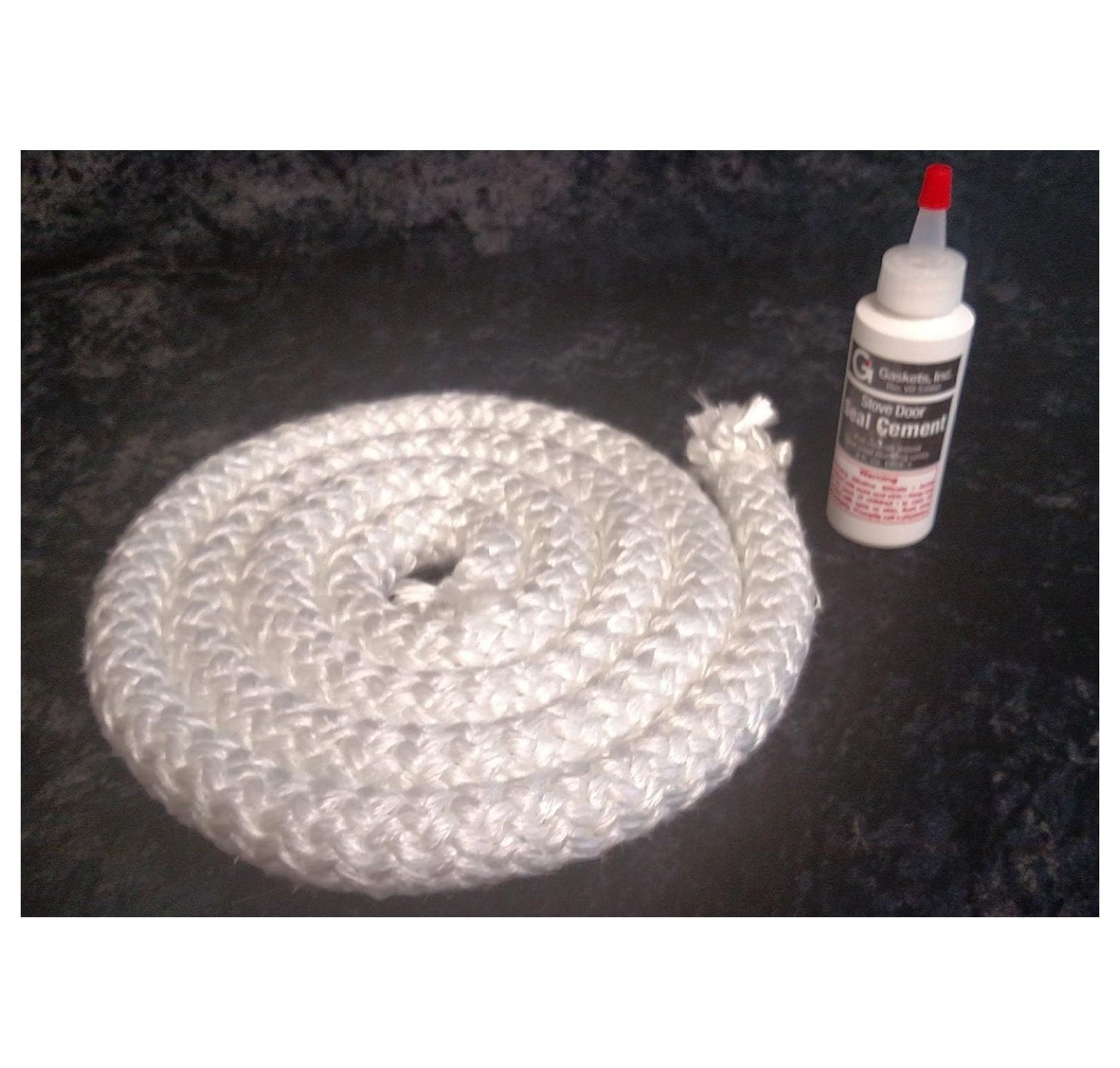 WINRICH 7/8" x 8' Gasket w/Adhesive Pellet Stove Fireplace Door Rope ...