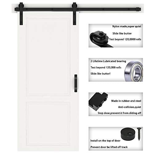WINSOON 13FT Barn Door Hardware Kit for Single Sliding Door Track ...