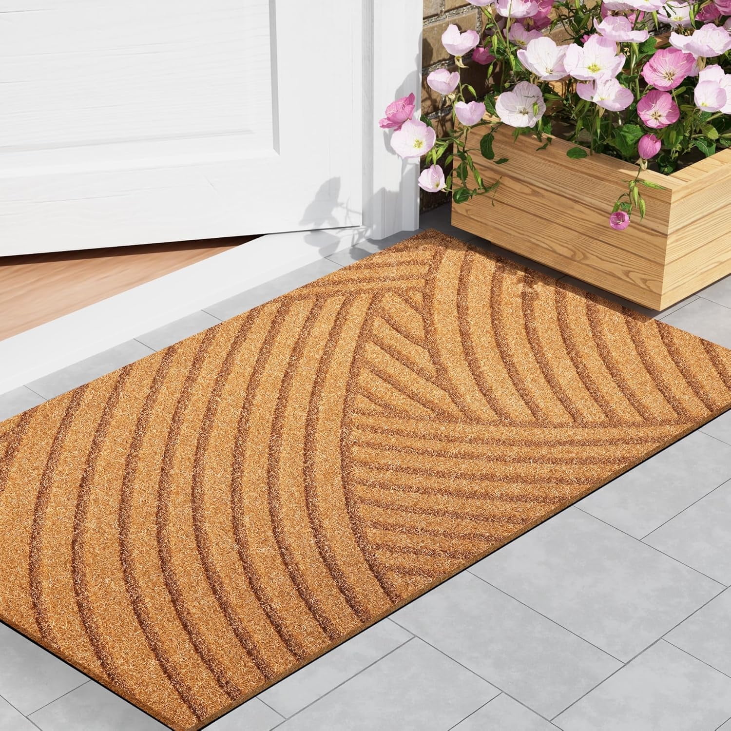 WINSOON Artificial Coir Doormat for Outdoor Outside Indoor Entrance 17 ...