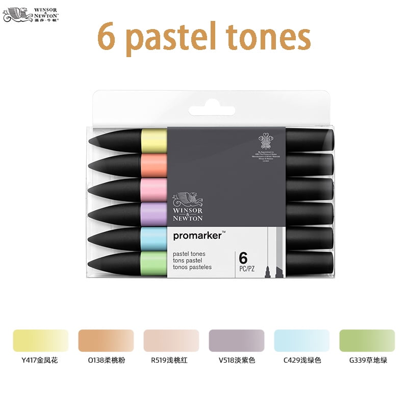 WINSOR & NEWTON Promarker 6/12/24/48/96 Colors Set Twin/ Double Tip ...