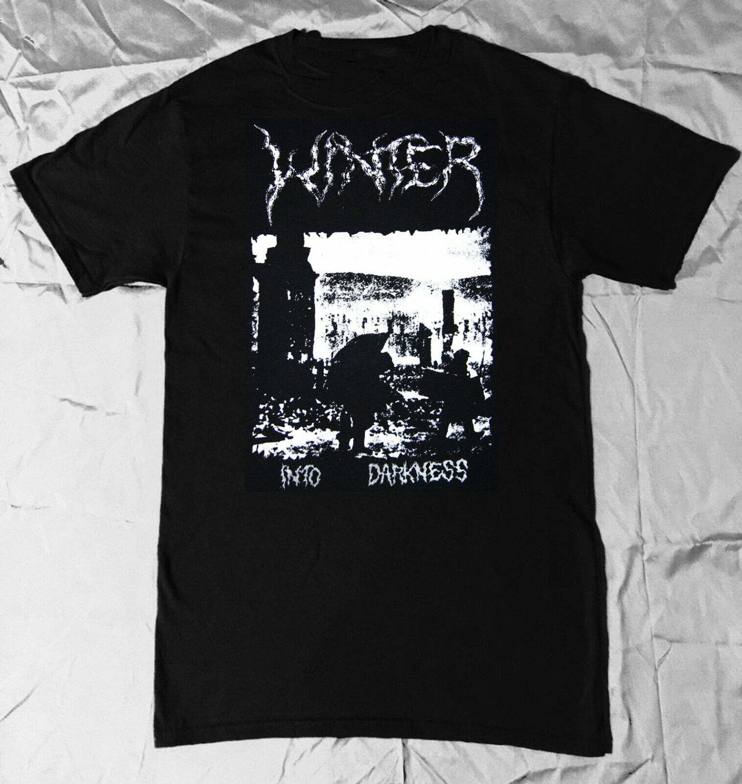 WINTER "Into Darkness" Black T Shirt Doom Death Metal OSDM - Walmart.com