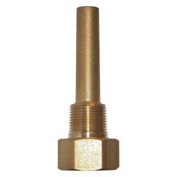 WINTERS INSTRUMENTS TIW01 Brass Thermowell 3.5",3/4" Npt For Tim ...
