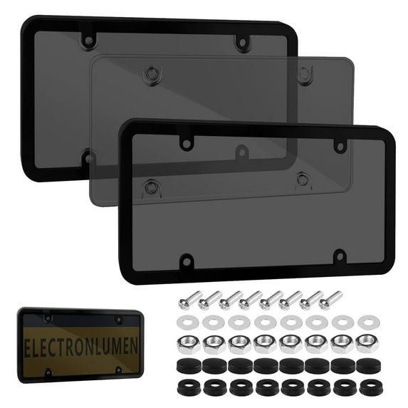 WIOMEASK 2-Pack License Plate Protector, Unbreakable License Plate ...