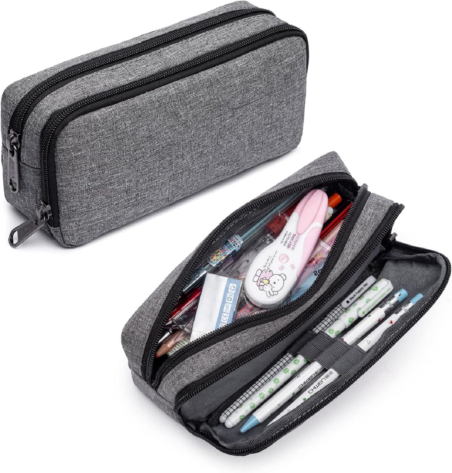 WIOMEASK Large capacity pencil case, large pencil bag, simple ...
