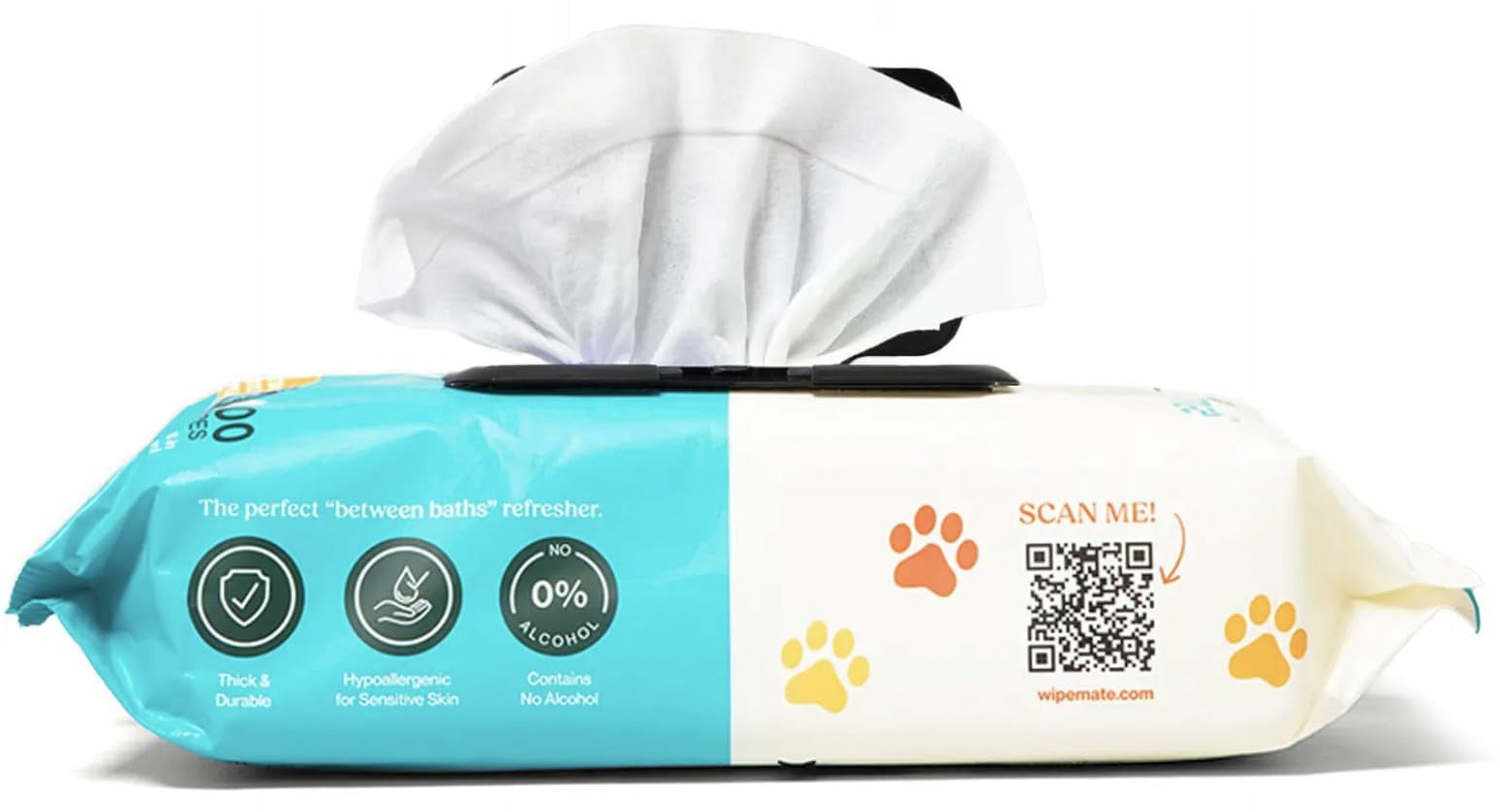 WIPEMATE Premium Dog & STF9 Cat Pet Wipes, Cleans Pet Paws, Ears, Fur ...