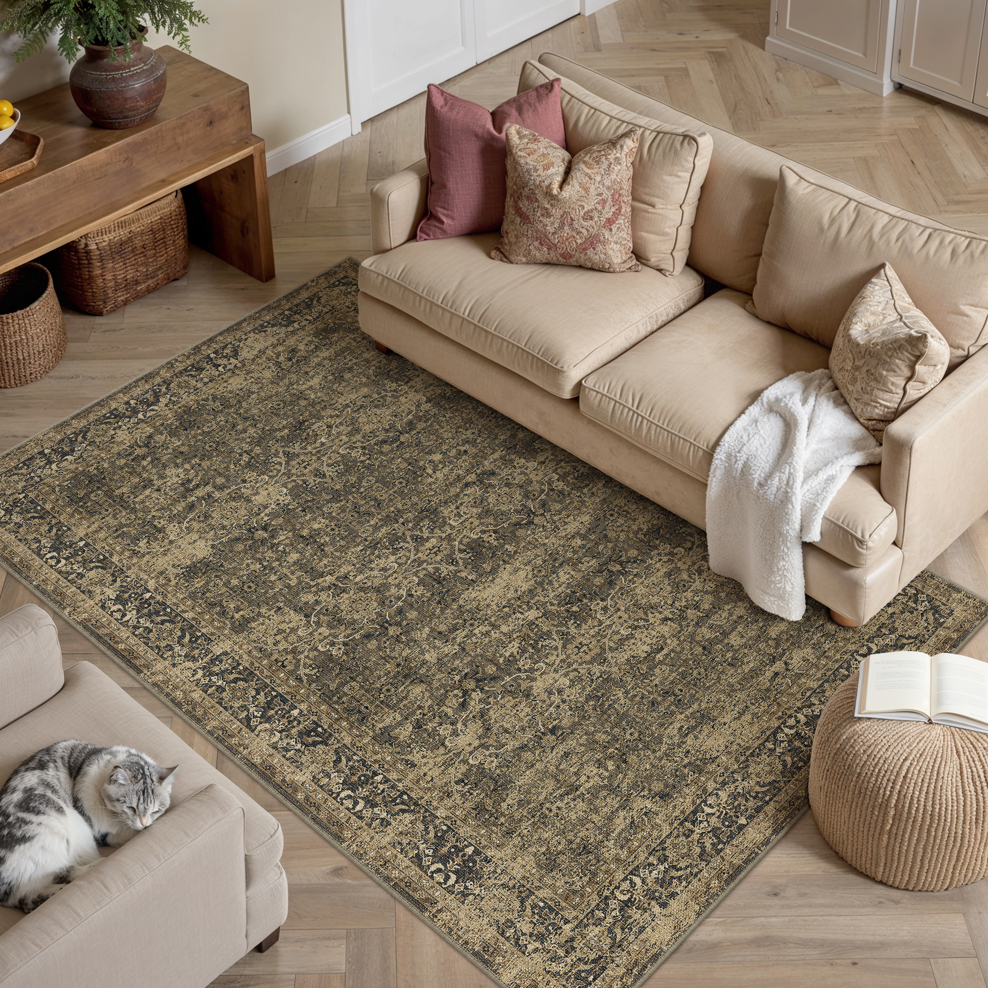 WIPONKEN 3x5 Area Rugs for Living Room Bedroom Dining Room Office ...