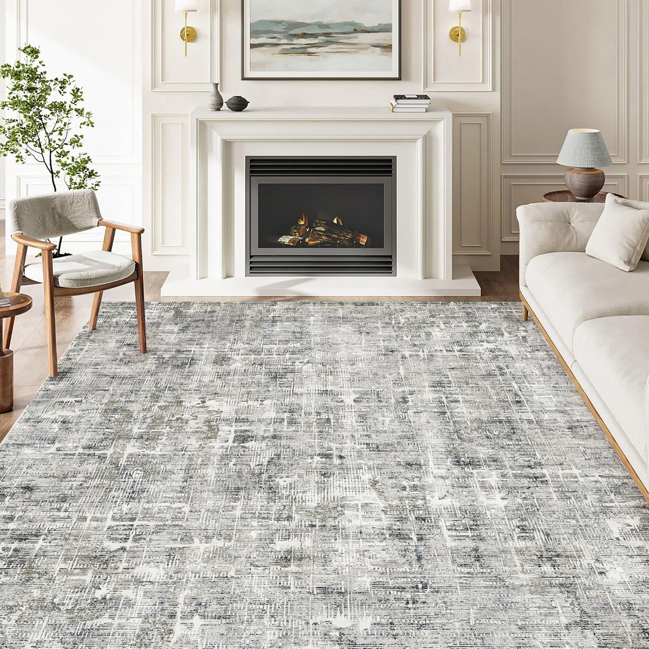 WIPONKEN 6x9 Area Rug for Living Room and Bedroom, Washable Modern ...