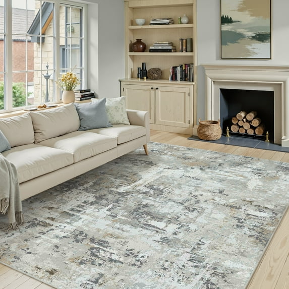 WIPONKEN 6x9 Area Rug for Living Room and Bedroom, Washable Modern ...