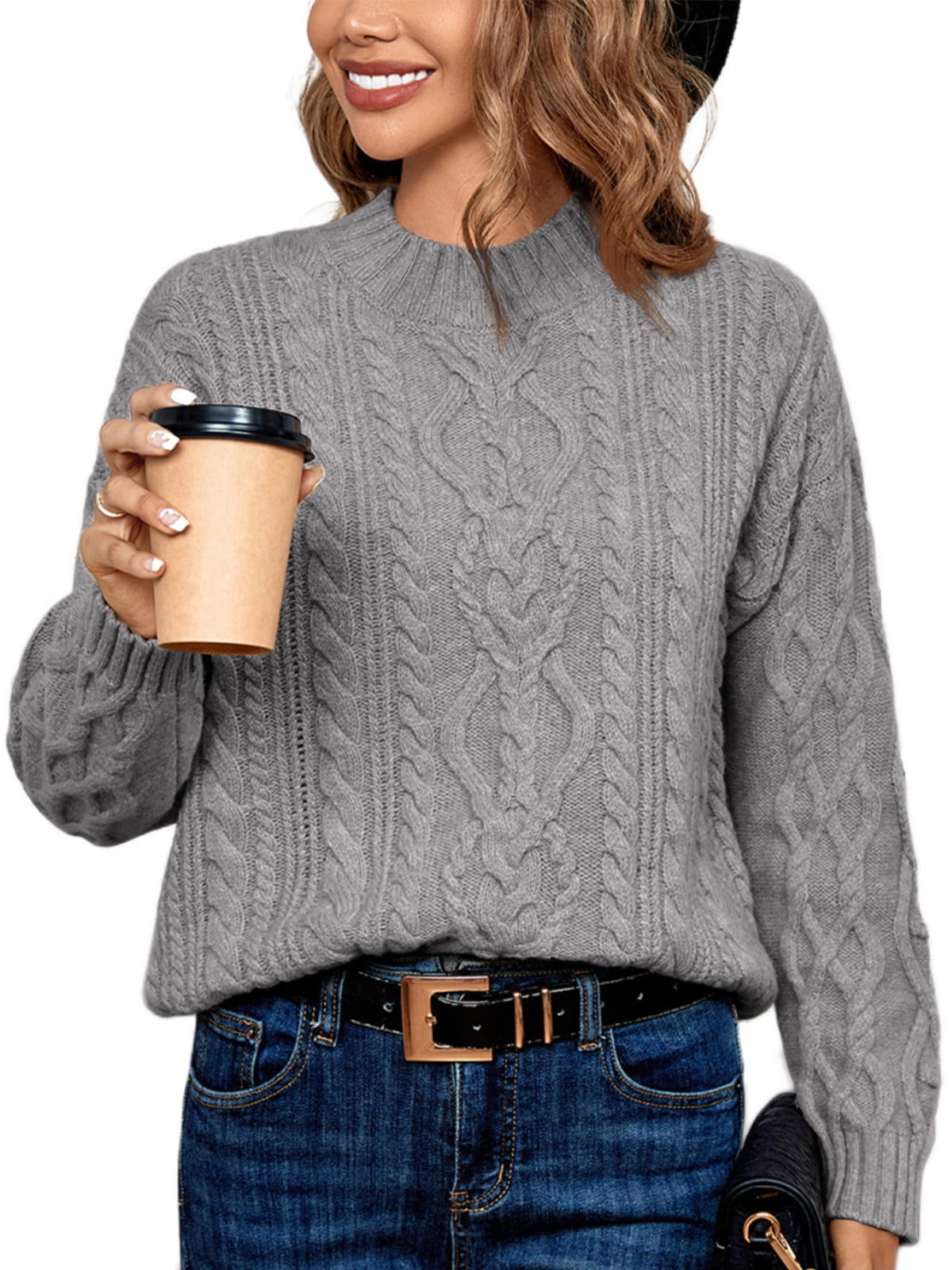 WIPONKEN Women's Sweaters 30% Wool Pullover Sweaters for Women Crew ...