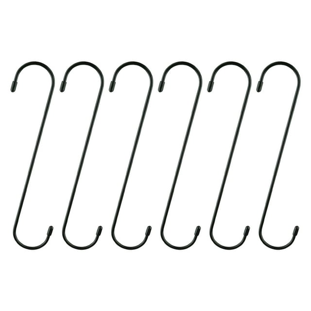 WIQUOKETT 6 Pack Extra Long S Hooks 10 Inch X Large S Shaped Hooks ...
