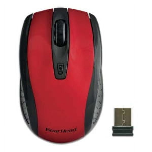WIRELESS OPTICAL NANO MOUSE 2.4GHZ CONNECTIVITY RED/BLACK - Walmart.com