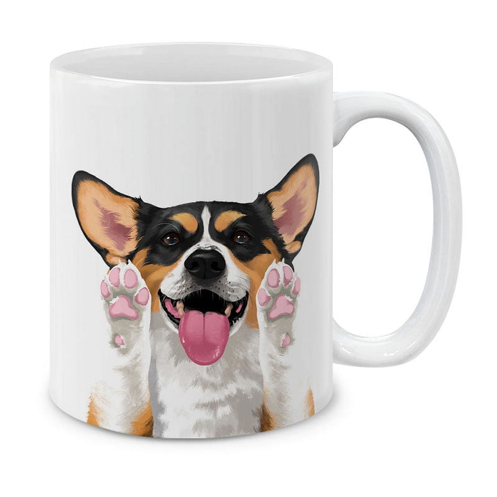 WIRESTER 11 Oz Ceramic Tea Cup Coffee Mug, Animal Full Black Tan ...