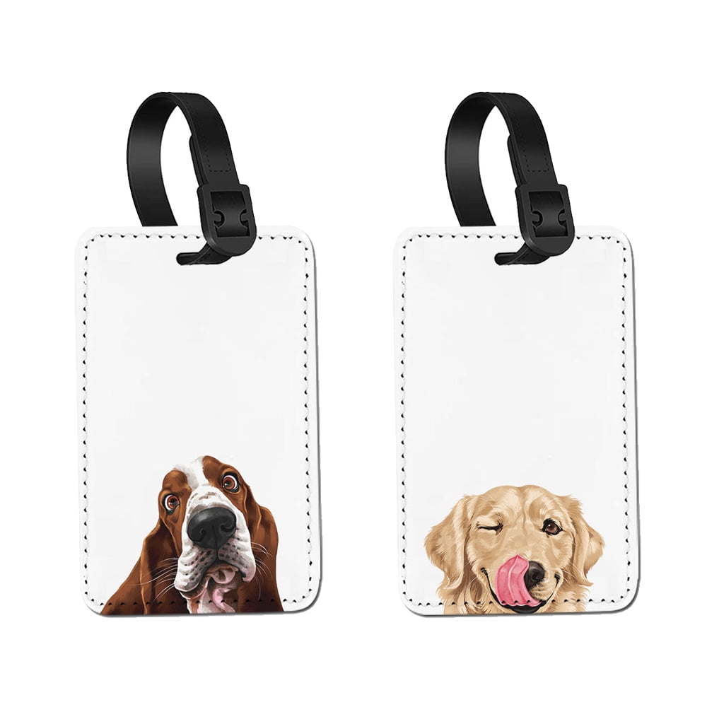 WIRESTER 2pcs Set PU Leather Luggage Tags Privacy Label Flap for Travel ...