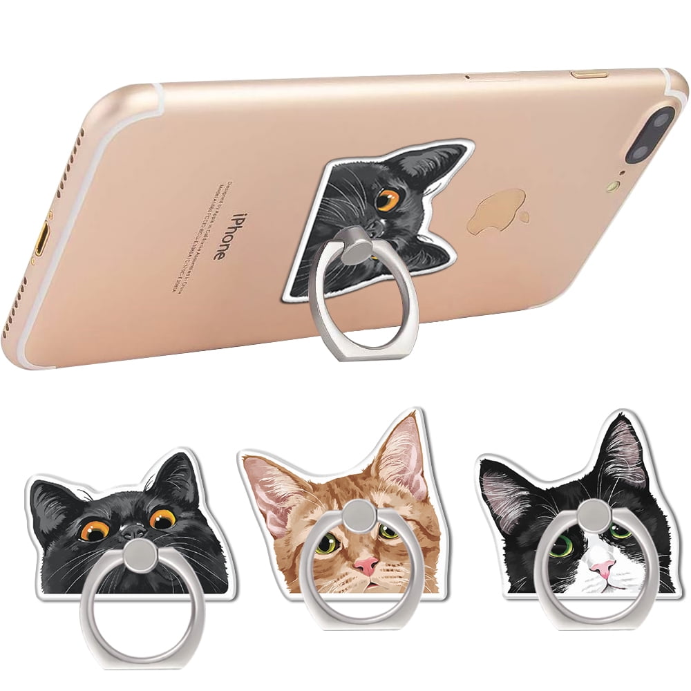 WIRESTER 3pcs Set Cell Phone Ring Holder, 360° Rotation Finger Ring ...