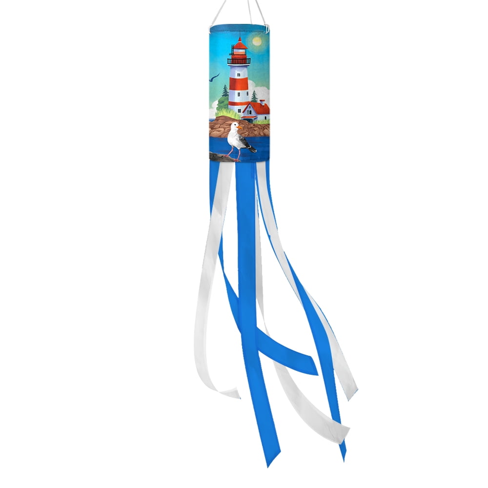 WIRESTER 40" Nautical Boat Lighthouse Windsock Banner Outdoor Hanging ...
