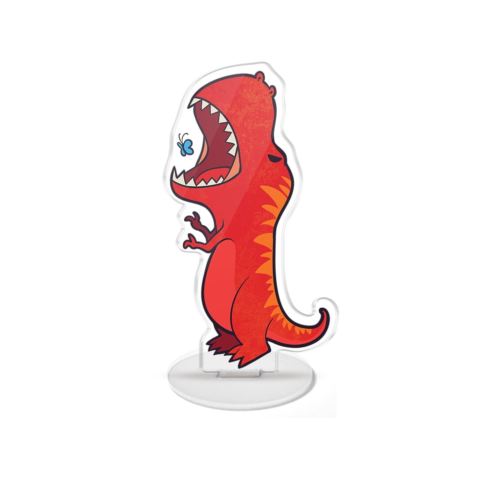 WIRESTER 5.9 inches Red T-Rex Dinosaur Acrylic Standee - Walmart.com