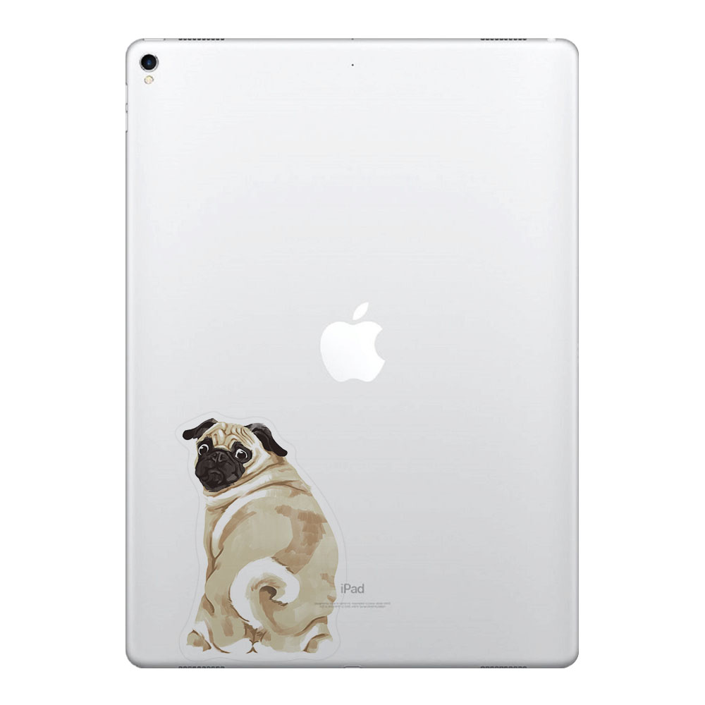 WIRESTER 5" x 5" Vinyl Decal Sticker For Notebook, Ipad - Pug Dog ...