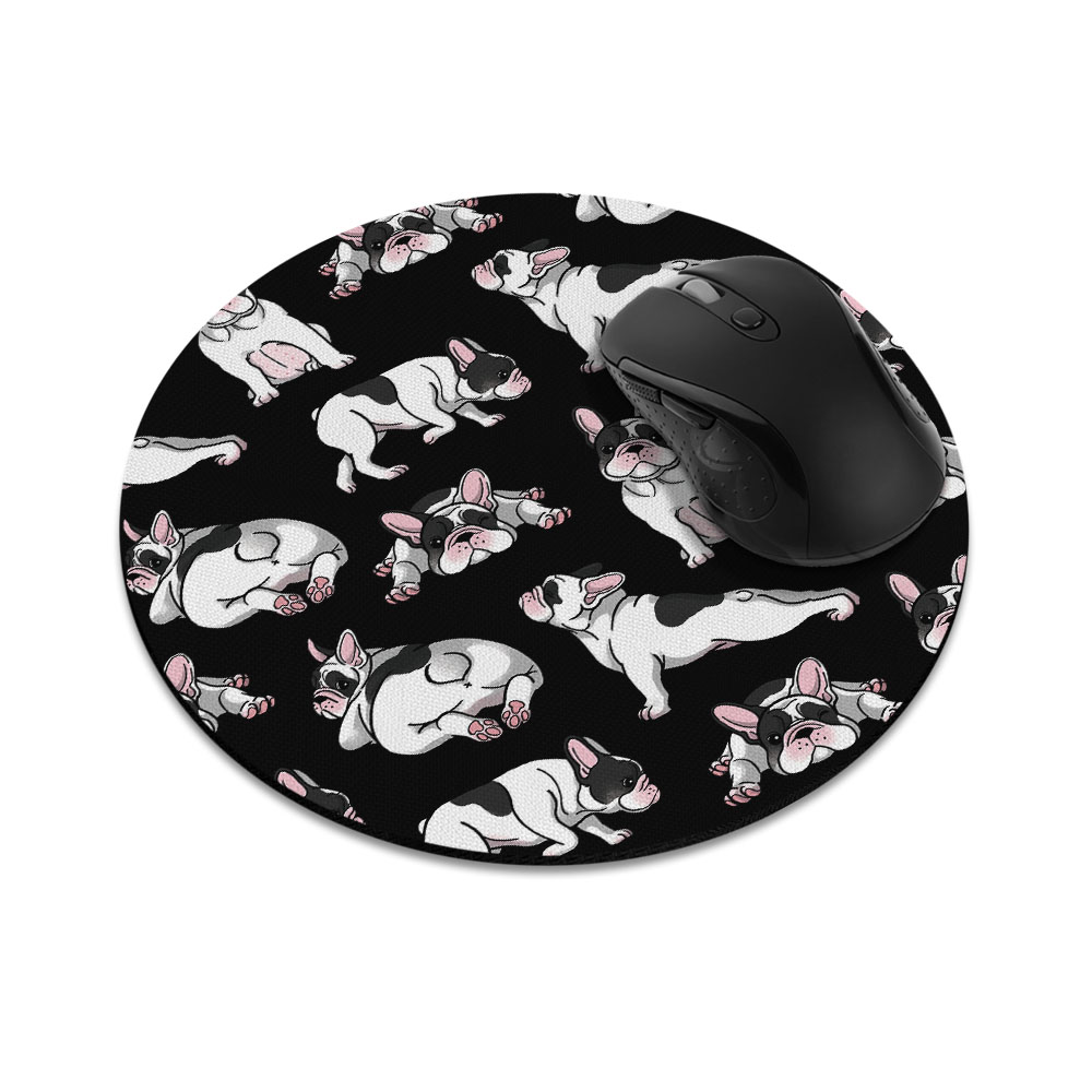 WIRESTER 7.88 in Round Mouse Pad with Non-Slip Rubber Base for ...