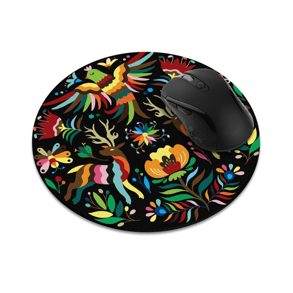 WIRESTER 7.88 in Round Mouse Pad with Non-Slip Rubber Base for ...