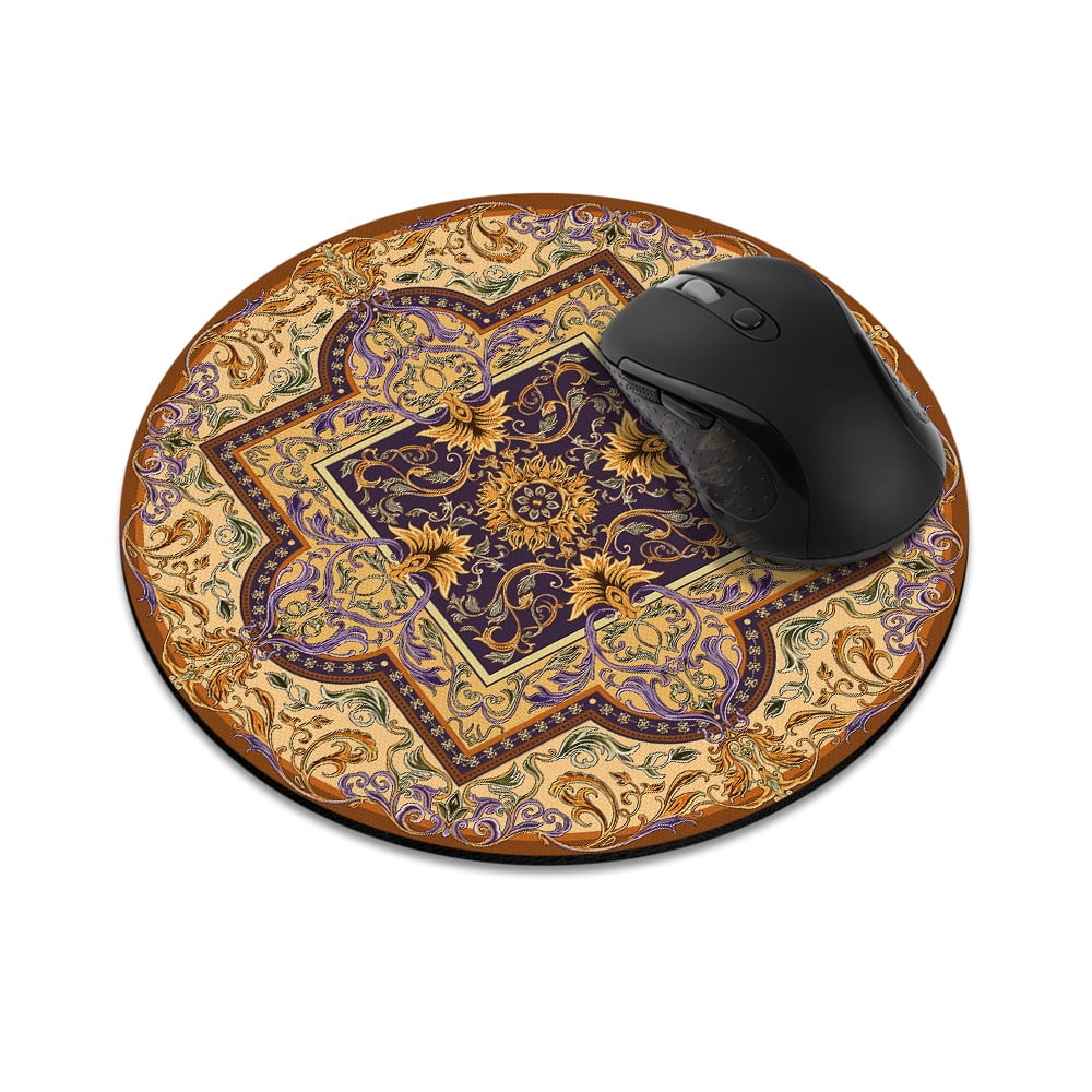 WIRESTER 7.88 in Round Mouse Pad with Non-Slip Rubber Base for ...