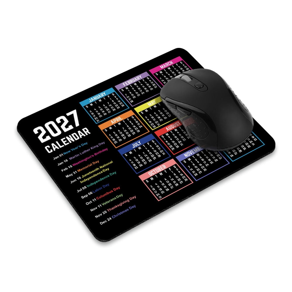 WIRESTER 8.66x7.08 in Rectangle Mouse Pad with Non-Slip Rubber Base for ...