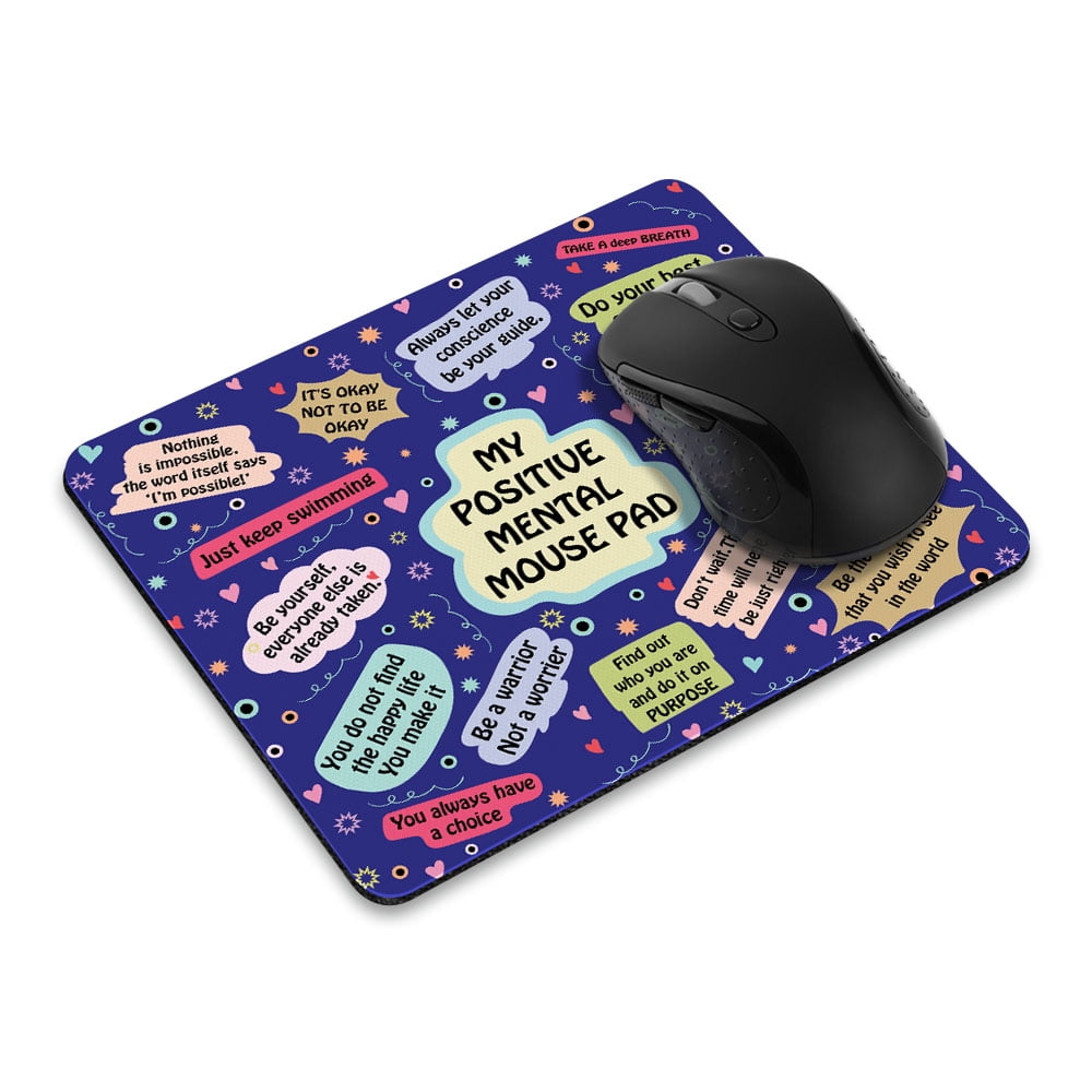 WIRESTER 8.66x7.08 in Rectangle Mouse Pad with Non-Slip Rubber Base for ...