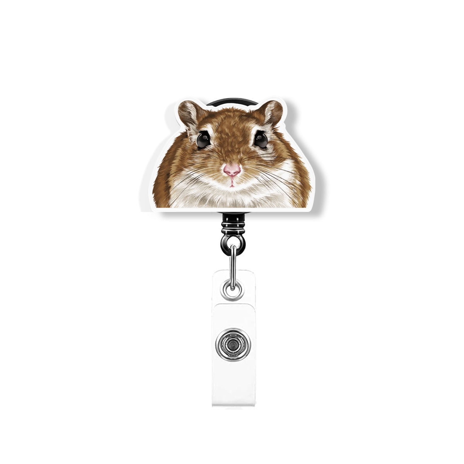 WIRESTER Acrylic Reel ID Holder Belt Clip Badge Retractable with ...