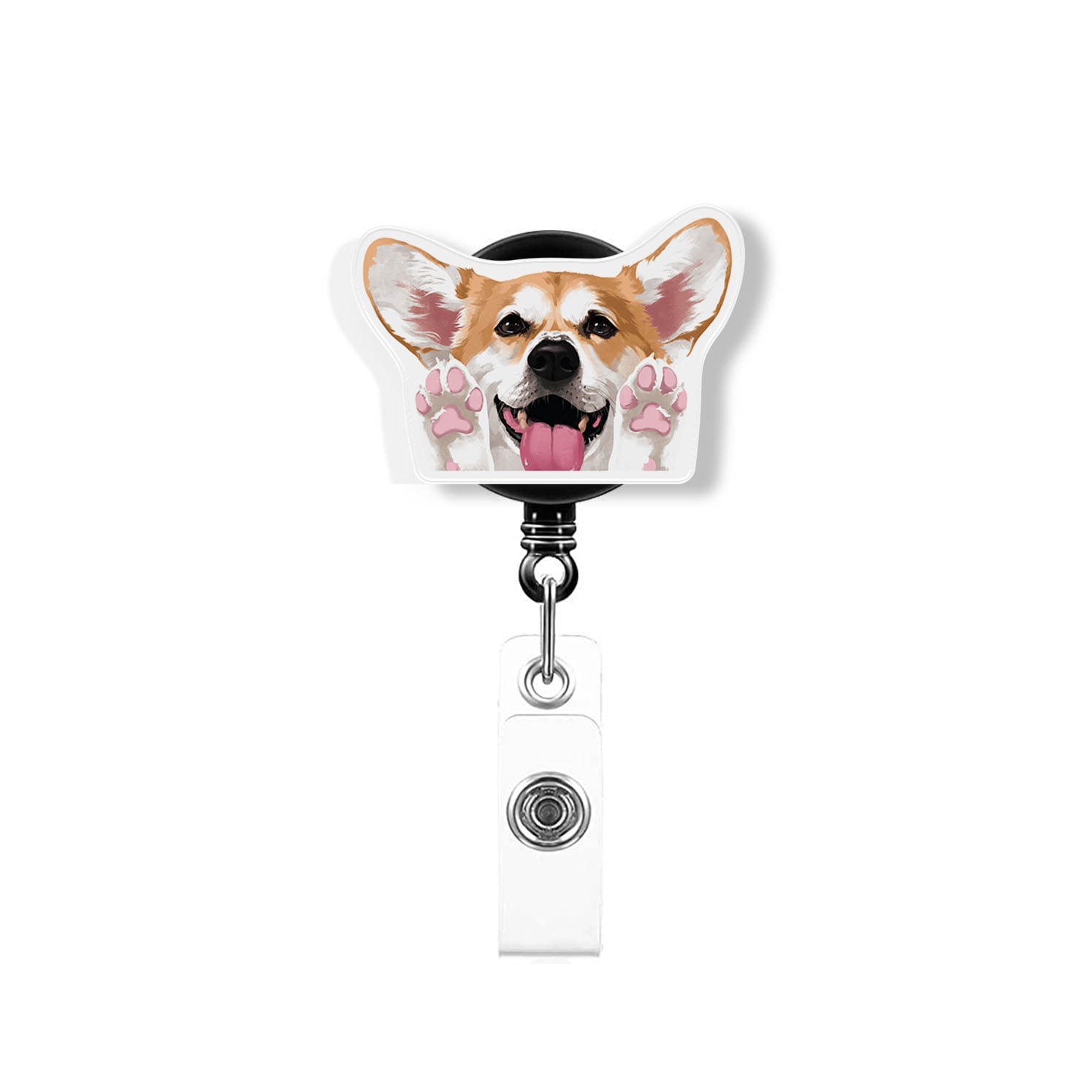 WIRESTER Acrylic Reel ID Holder Belt Clip Badge Retractable with ...